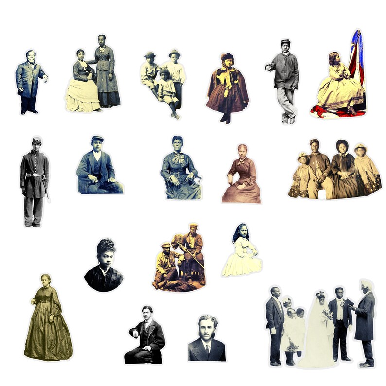 African American Civil War Fussy Cut and Digital Clipart 1800s Vintage ...