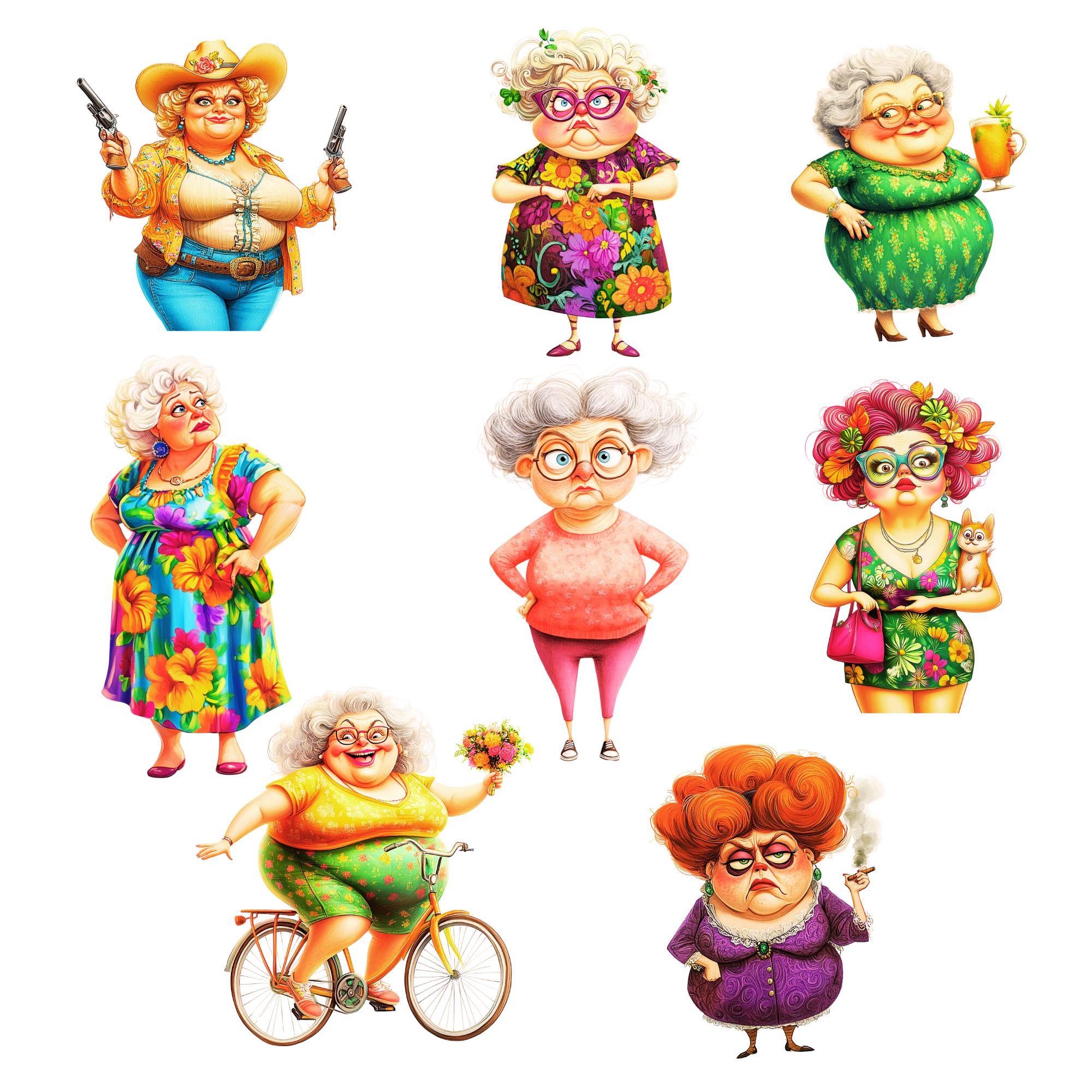 Plus Size Whimsical Women Clipart Big Beautiful Curvy Girls Fat ...