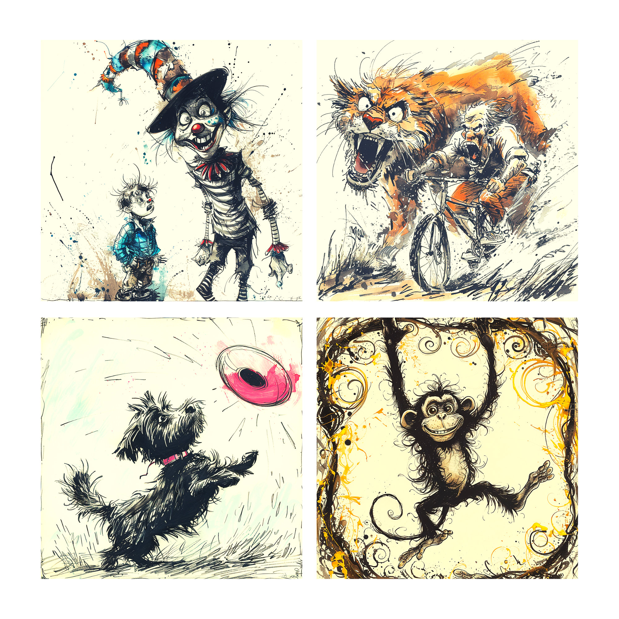 Midjourney Prompts Cartoons Ink Sketches AI Art Doodle Prompt ...