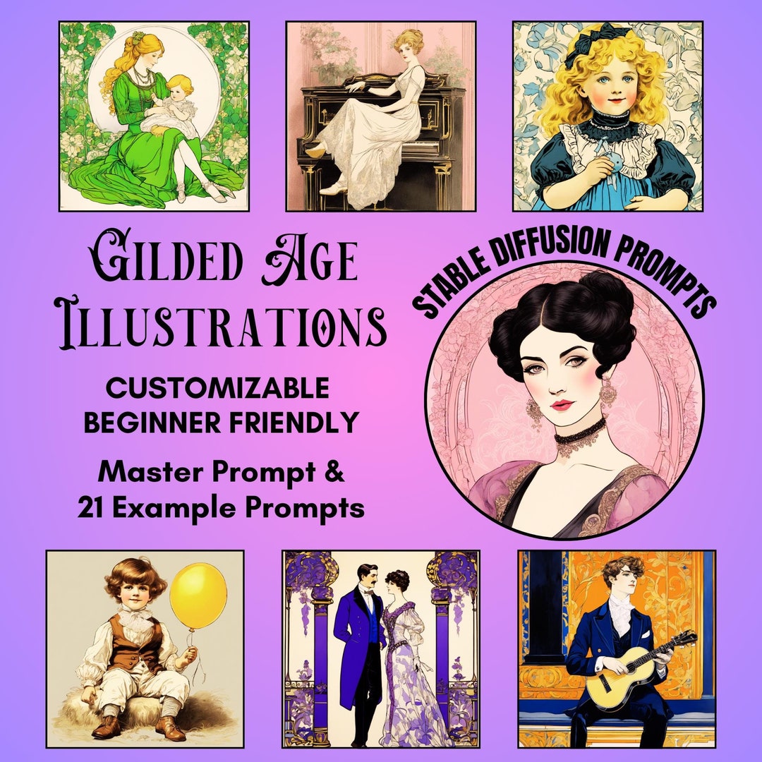 AI Prompts Victorian Gilded Age Stable Diffusion Customizable Vintage ...
