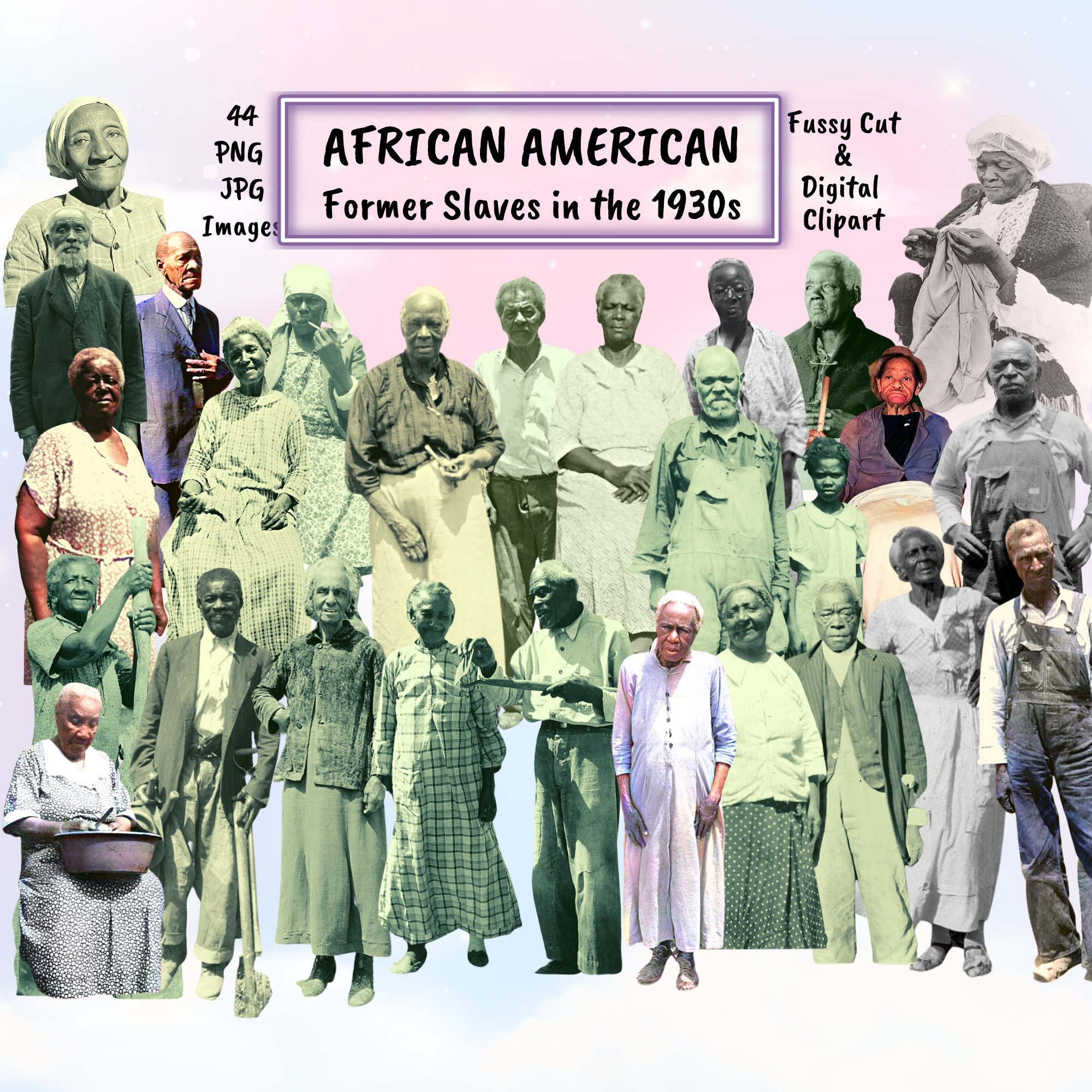African American Former Slaves Clipart: Vintage Printable Images ...