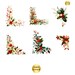 Christmas Floral Corner Clipart: Watercolor Flower PNG Graphics ...