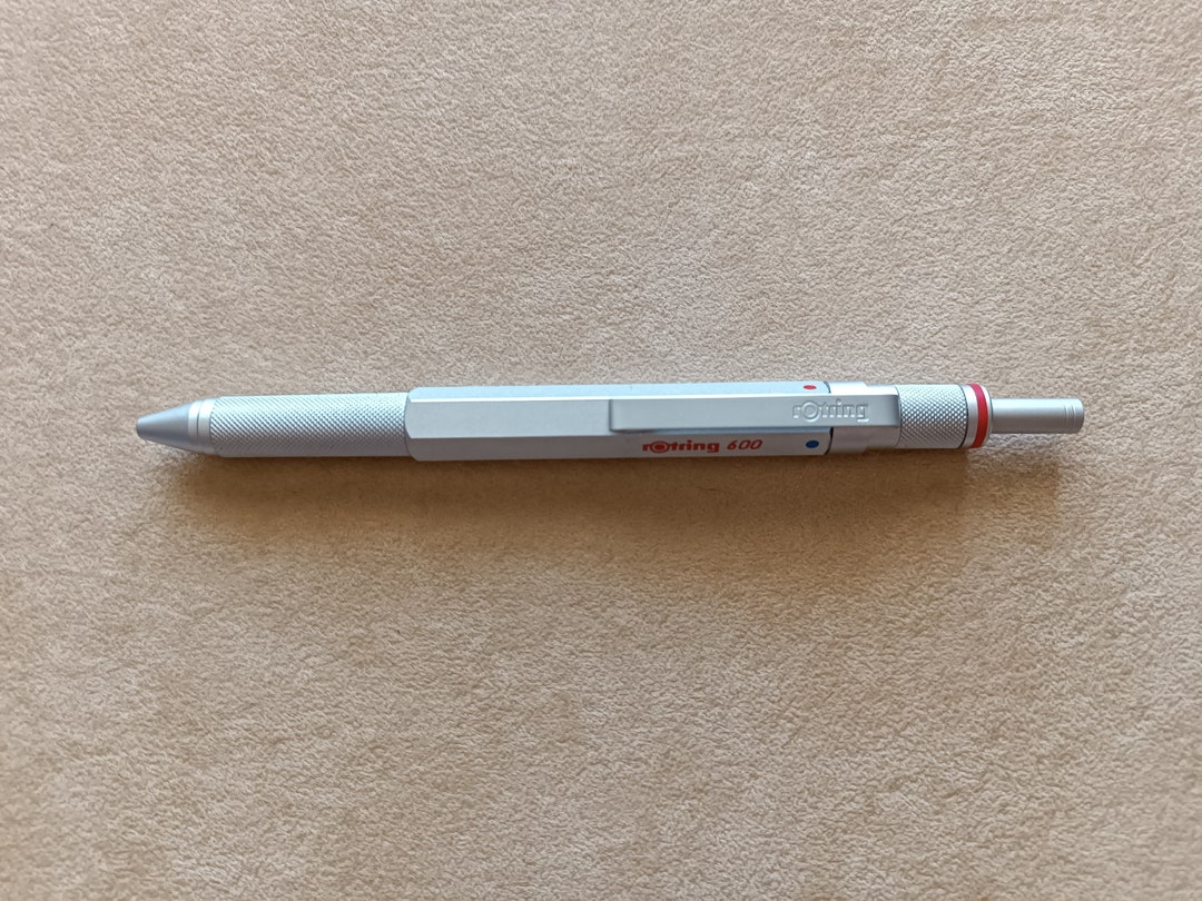 Rotring 600 Trio Silver First Ver. Ballpoint Pen Blue Red & Pencil - Etsy