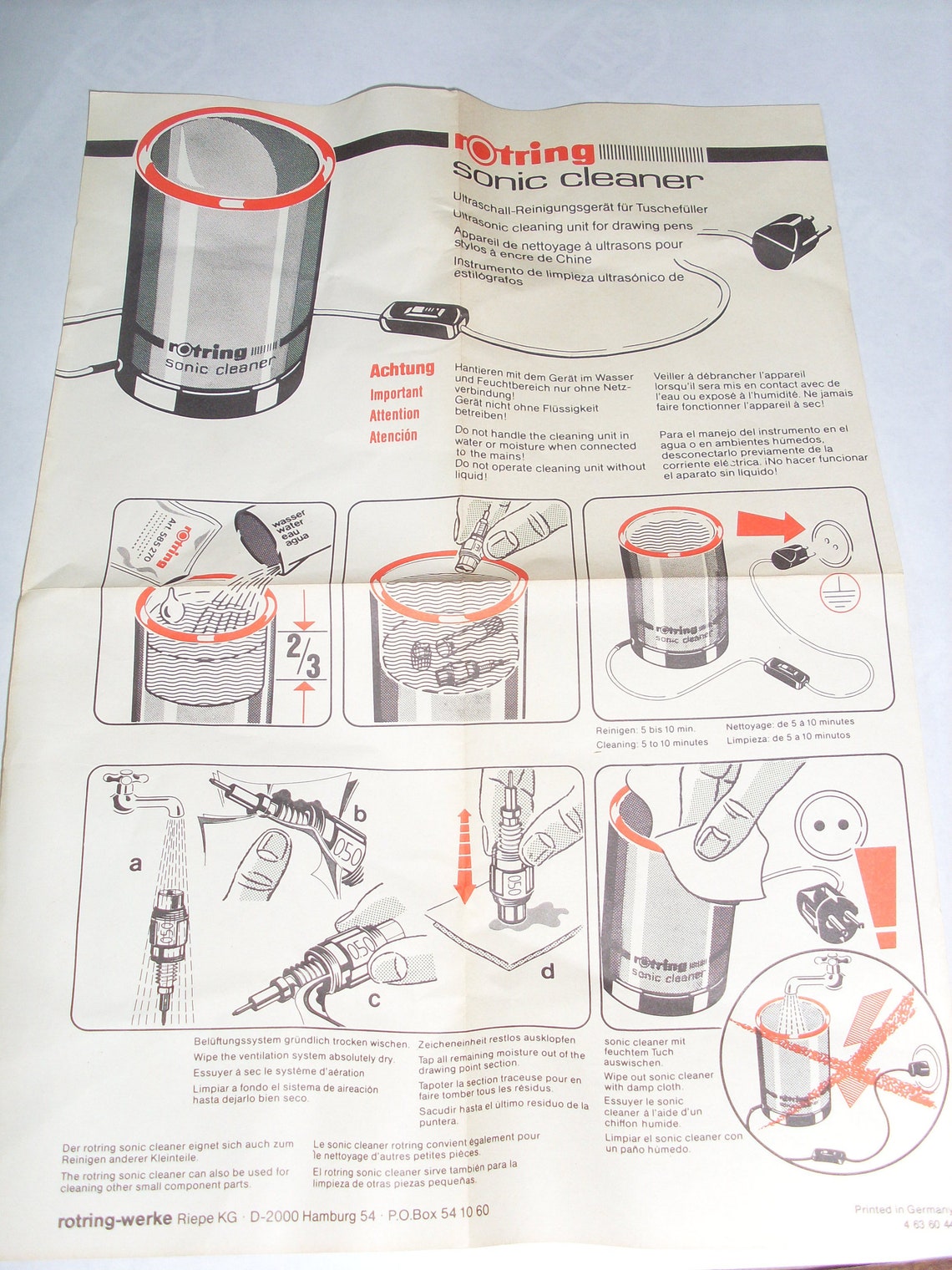 Rare Vintage Rotring Sonic Cleaner - Etsy