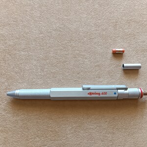 Rotring 600 Trio Silver First Ver. Ballpoint Pen Blue Red & Pencil - Etsy