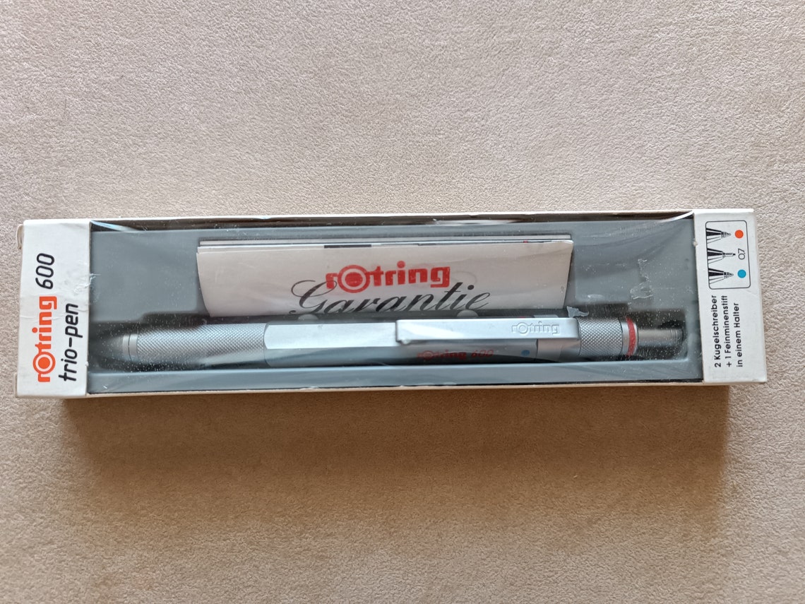 Rotring 600 Trio Silver First Ver. Ballpoint Pen Blue Red & Pencil - Etsy
