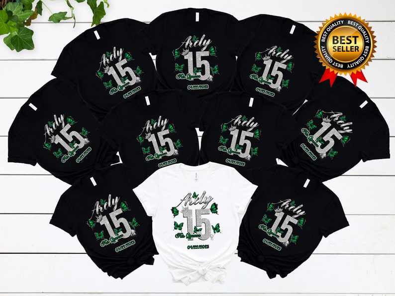 Mis Quince 15 Butterflies Emerald Green Quinceañera - Etsy