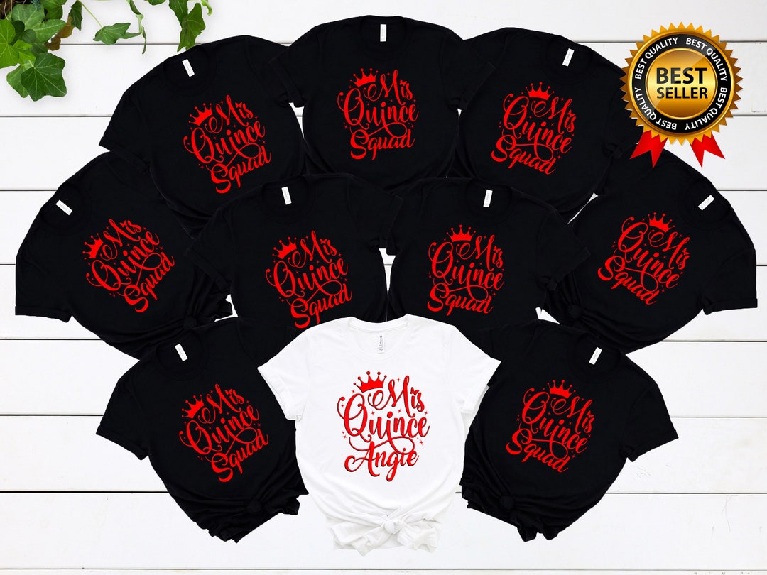 Red Mis Quince Shirt, Quinceañera Shirts, Squad Shirts, Birthday Shirts ...