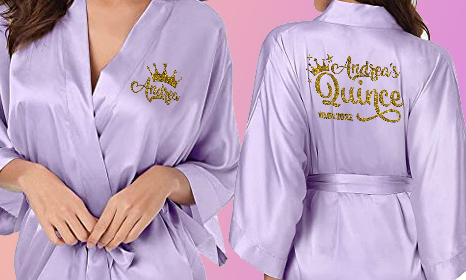 Robe Lilac, Quinceañera Robe, Quinceañera Gift, Free Personalization ...