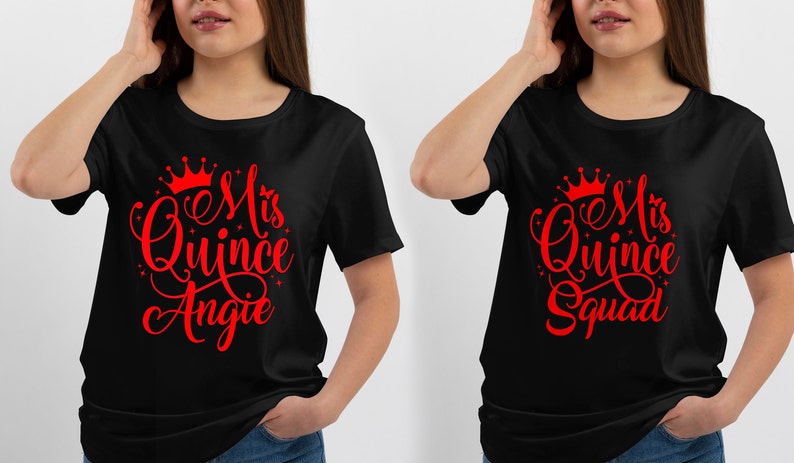 Red Mis Quince Shirt Quinceañera Shirts Squad Shirts - Etsy