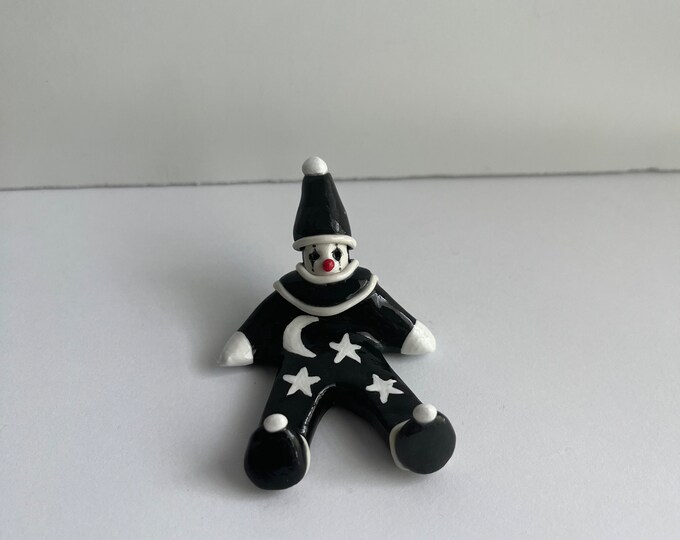 Mini Moon and Stars Clown Figurine - Etsy