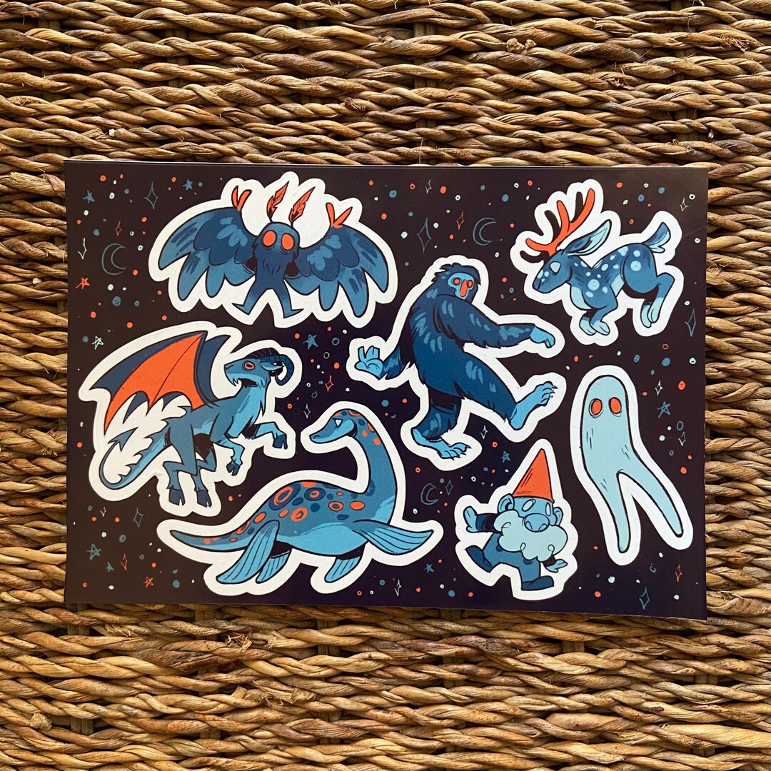Cryptid Crew Sticker Sheet - Etsy