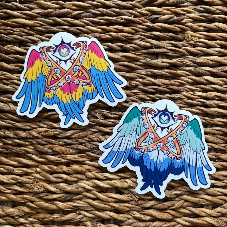 Biblically Accurate Angel Pride Flag Stickers - Etsy