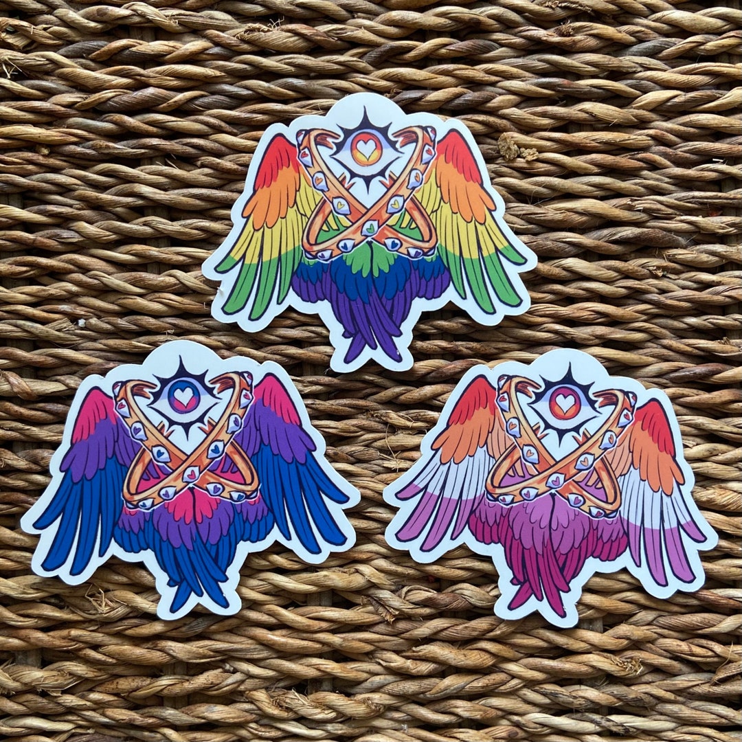 Biblically Accurate Angel Pride Flag Stickers - Etsy