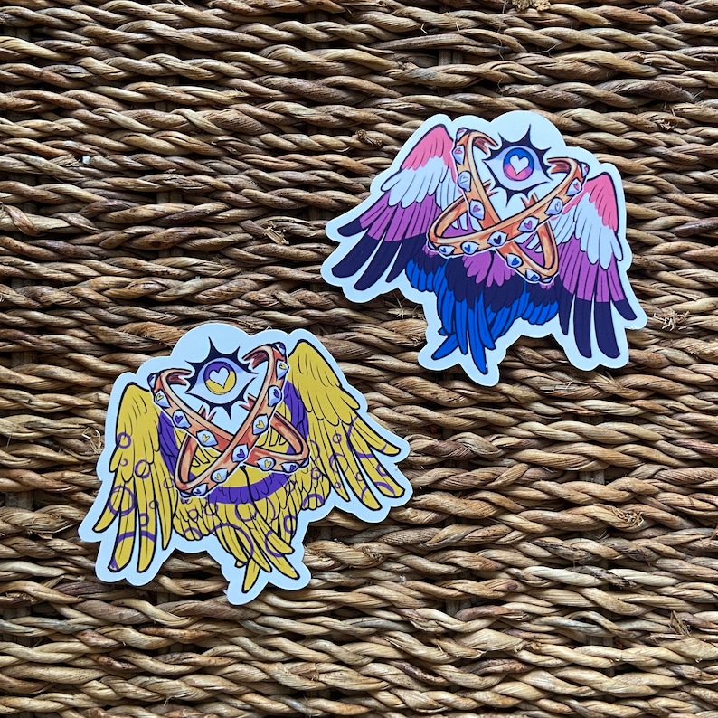 Biblically Accurate Angel Pride Flag Stickers - Etsy