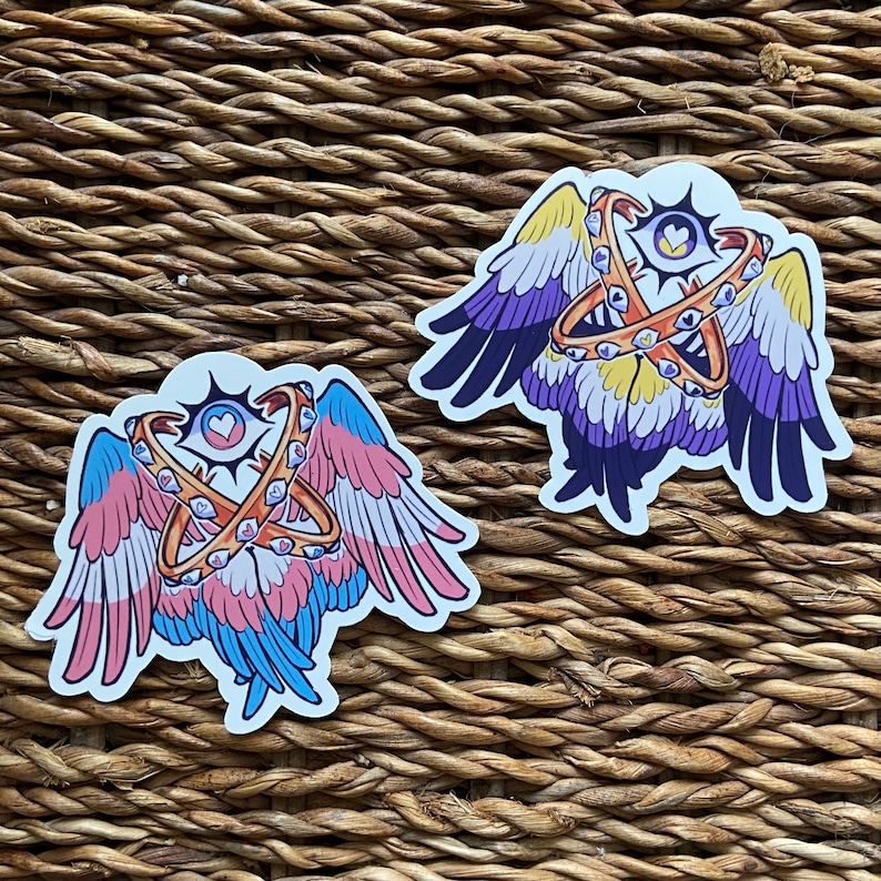 Biblically Accurate Angel Pride Flag Stickers - Etsy