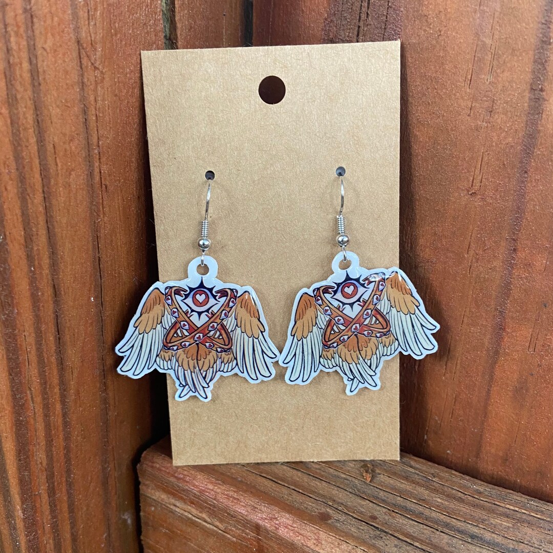 Biblically Accurate Angel Shrinky Dink Earrings - Etsy