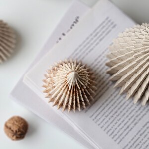 Set of 2 | Stone Ornamental Origami Solid Trees Decorations Display ...
