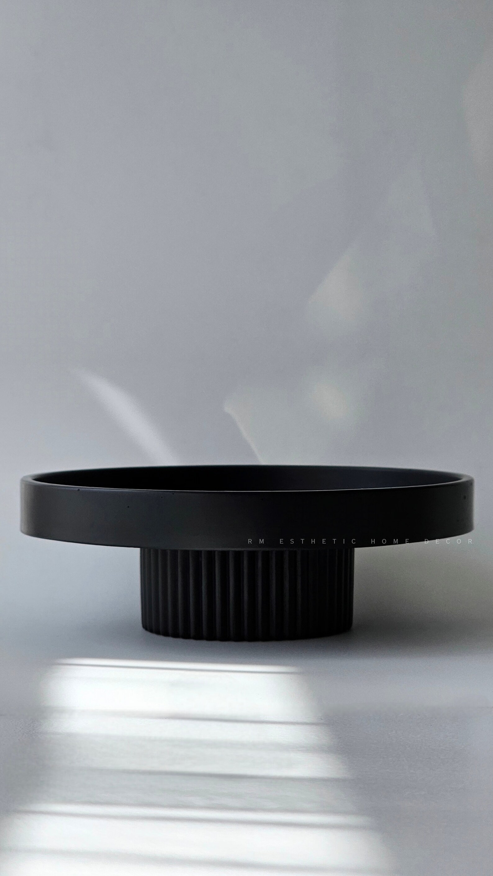 ROMA Decorative Ribbed Pedestal Tray | Handmade Shelf Decoration | Home ...