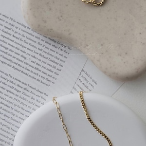 Handmade Jesmonite Crescent Tray: Entryway Key Dish, Jewelry Plate - Etsy