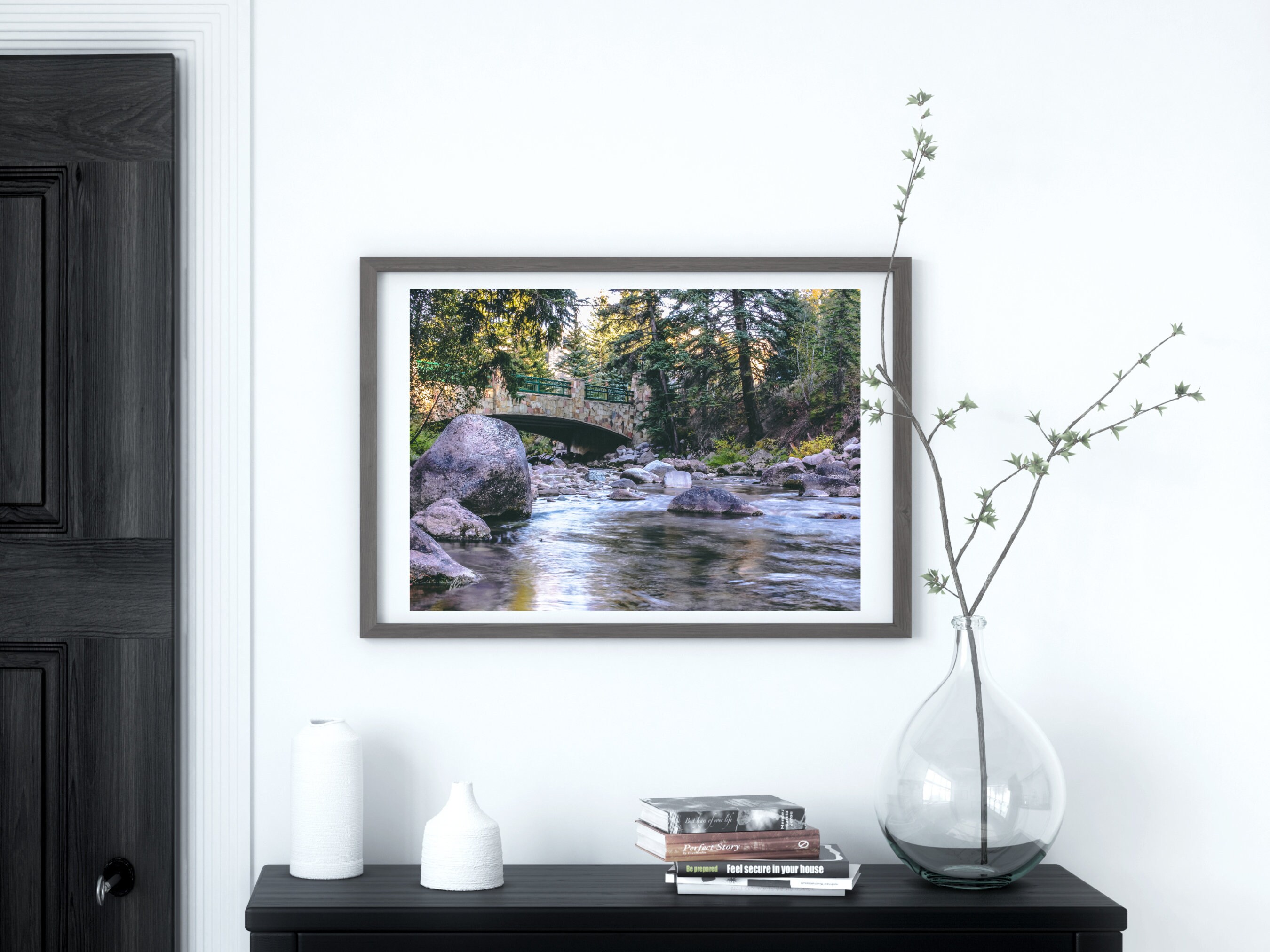 River Bridge Stream Forest Rustic Landscape Photo Art Nature - Etsy