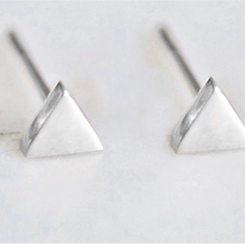 Gold Triangle Earrings - Etsy