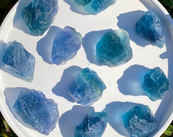 Rare Blue Fluorite Crystal From Fujian, China – Raw Natural Formation ...