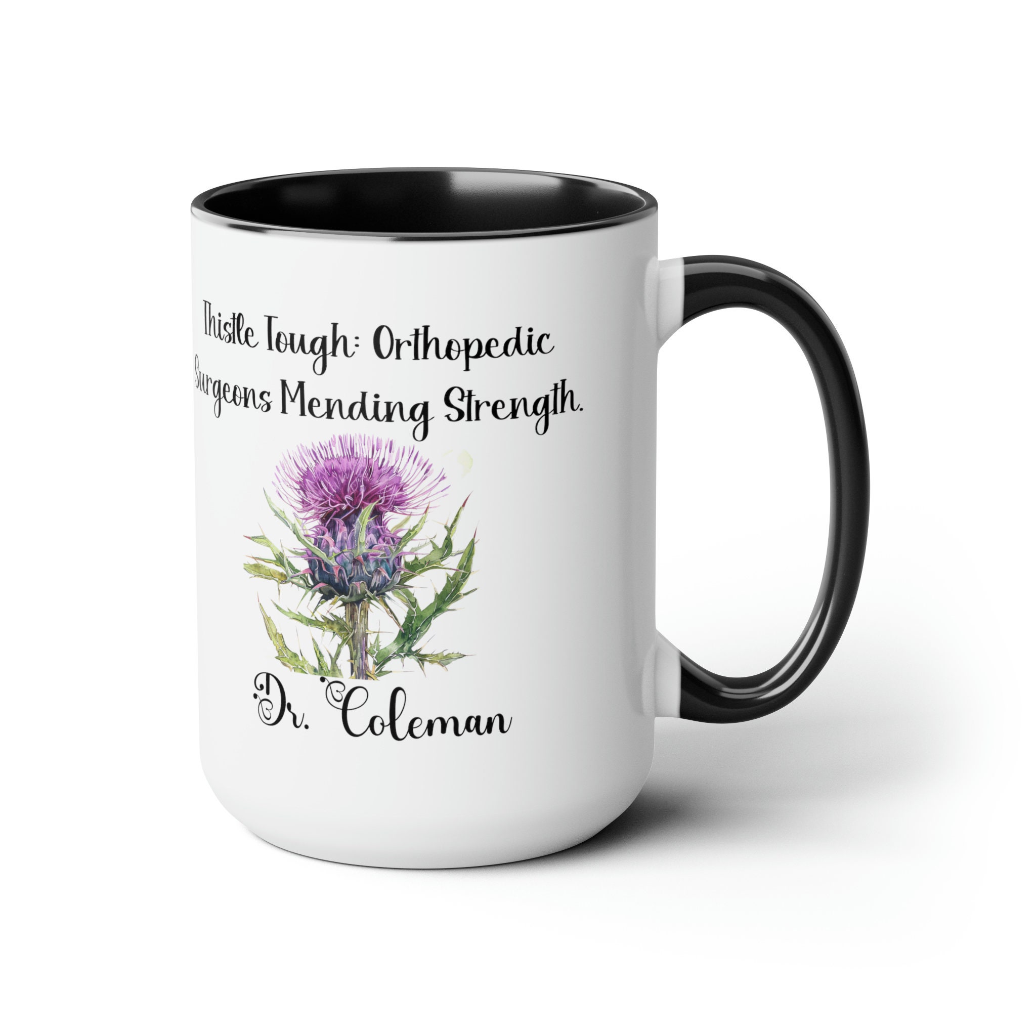 Personalized Orthopedic Surgeon Mug, 15oz, Floral Design, Orthopedic ...