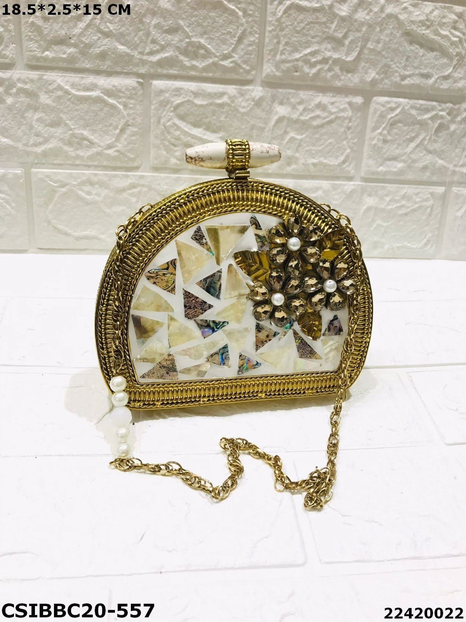 Indian Natural Handcrafted Sea Shell Clutch Bag, Clam Shell, Original ...