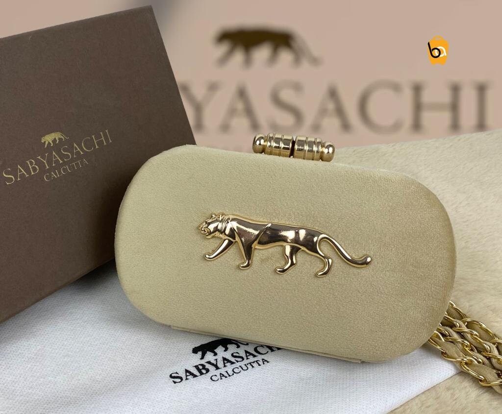 Sabyasachi Inspired Clutches,metal Box Clutch Fully Covered With Suede Subtle Clutch Purse for ...