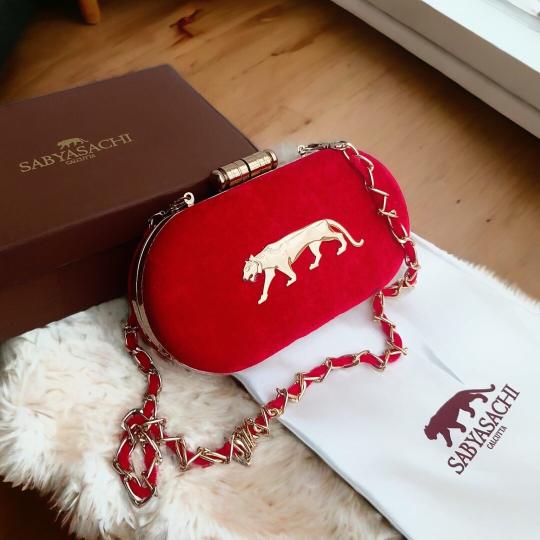 Sabyasachi Inspired Clutches,metal Box Clutch Fully Covered With Suede Subtle Clutch Purse for ...