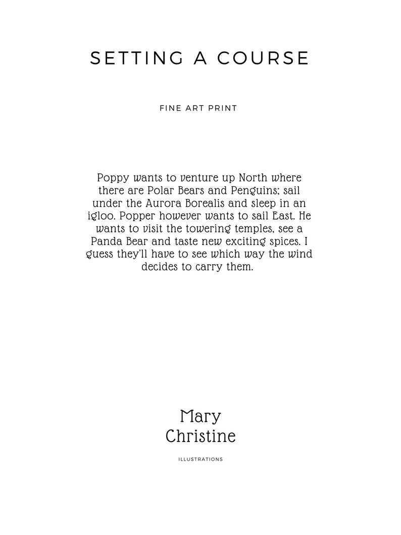 Setting A Course - Etsy