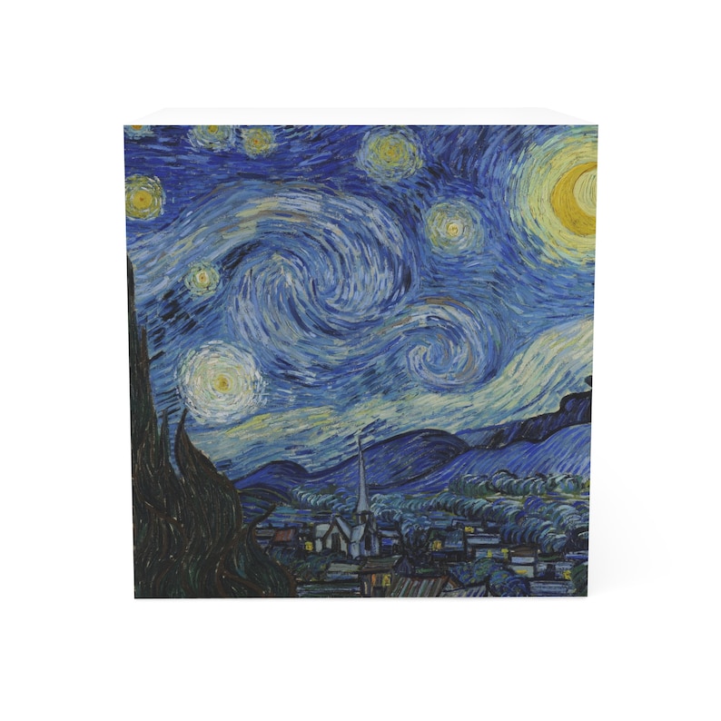 Van Gogh Starry Night-themed Note Cube - 700 Sheet Artistic Sticky ...
