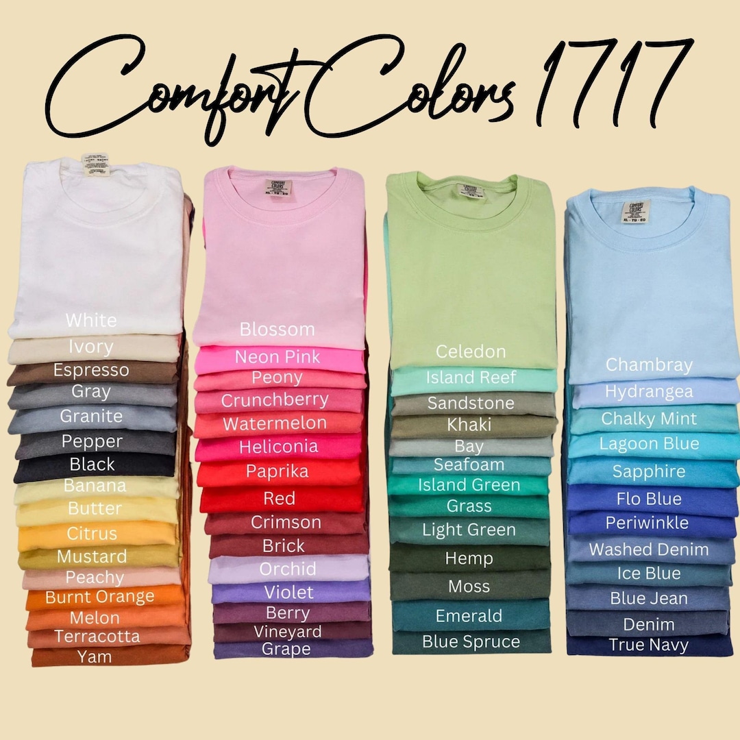 Blank Comfort Color Tshirt, Comfort Colors Shirt, Blank Color Washed ...