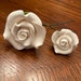 White Roses Gum Paste Flowers (set of 2 Flowers) - Etsy