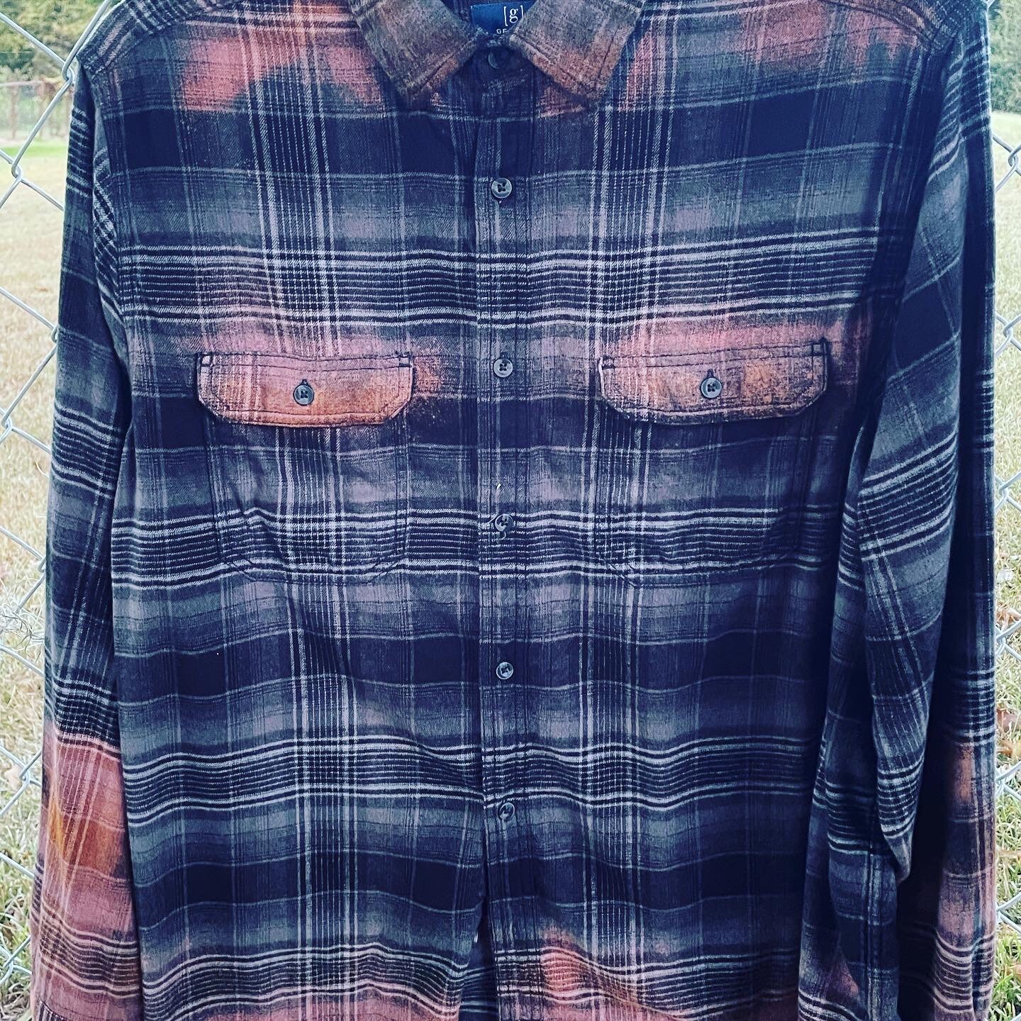 Bleached Flannel, Angel Wings on the Back of a Flannel Shirt, Angel Top ...