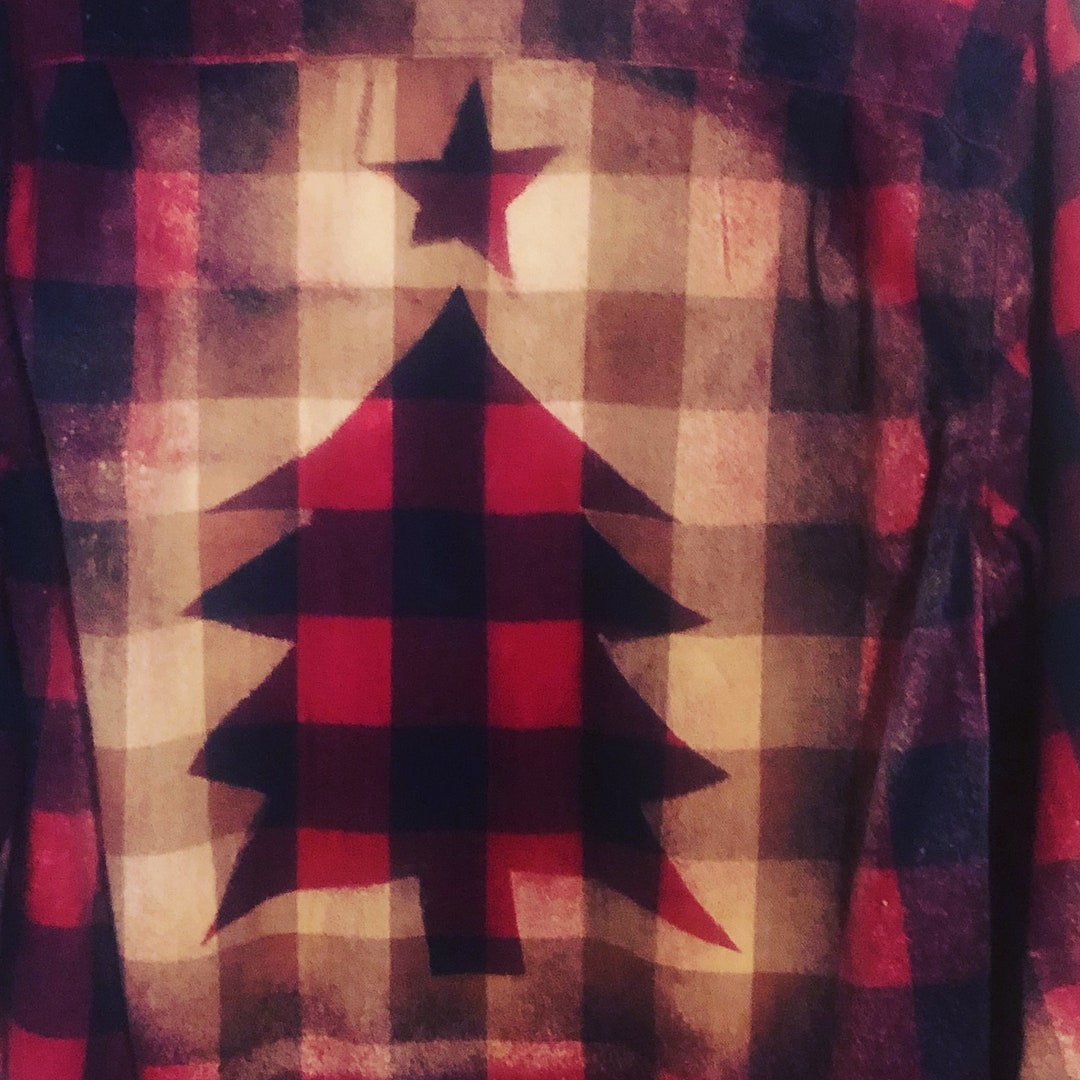 Bleached Flannel, Christmas Shirt, Snowman, Christmas Holiday Shirt ...