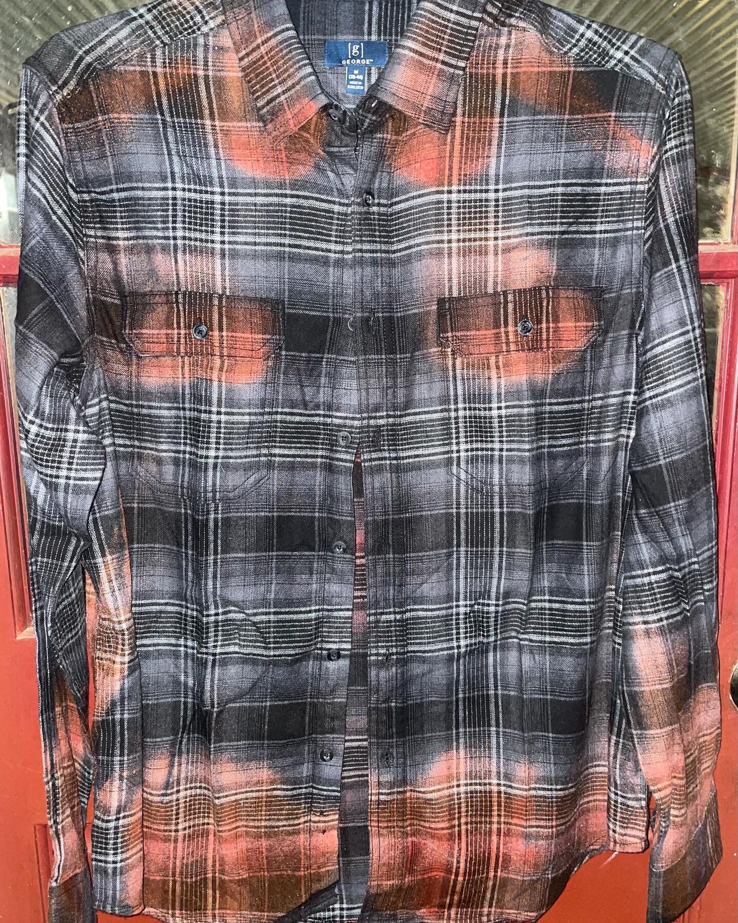 Bleached Flannel, Angel Wings on the Back of a Flannel Shirt, Angel Top ...