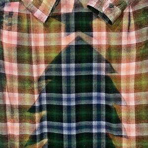 Christmas Tree Flannel, Bleached Shirt,holiday,wear,festival Shirt ...