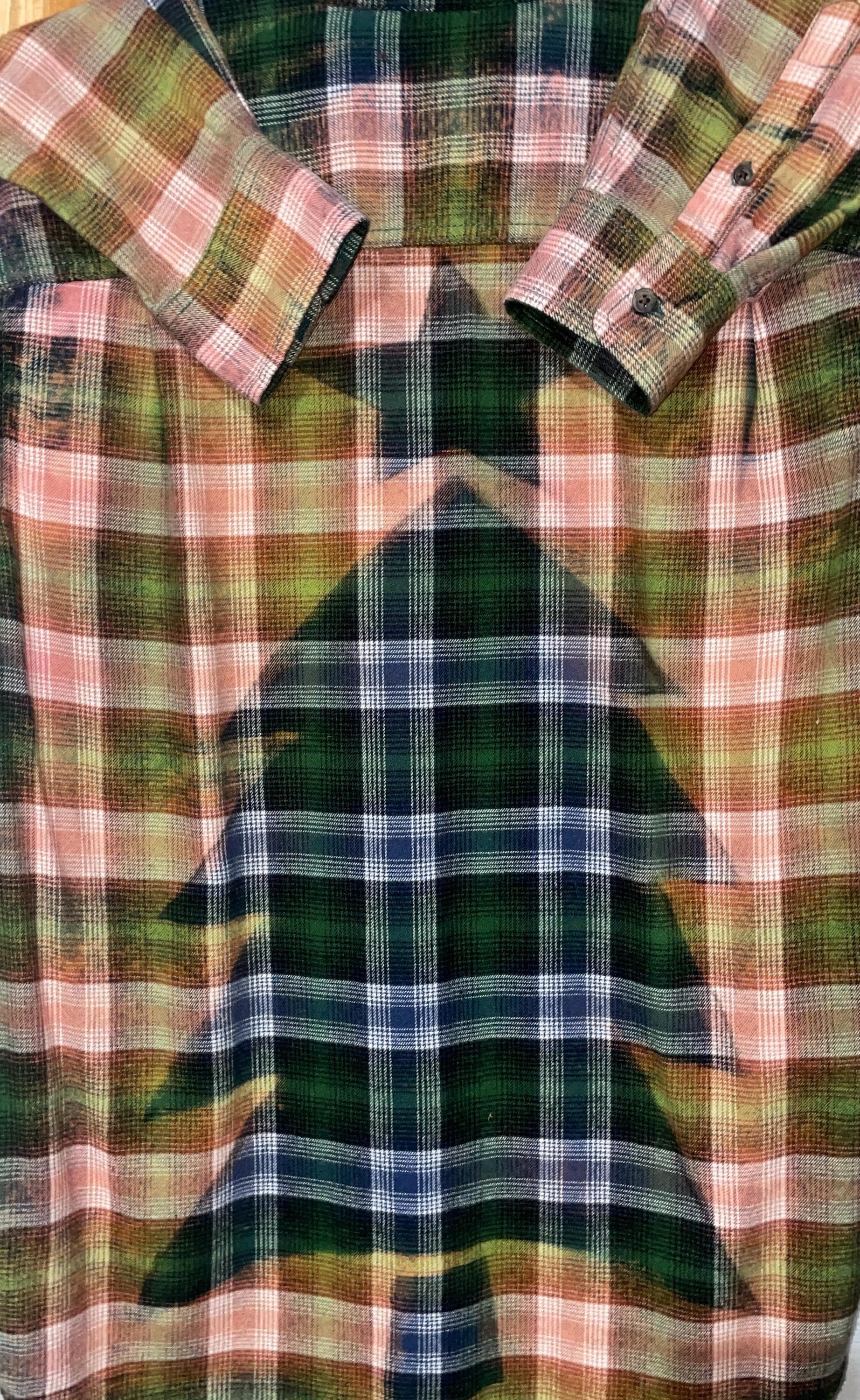 Christmas Tree Flannel, Bleached Shirt,holiday,wear,festival Shirt ...