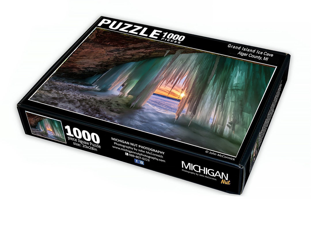 Michigan Puzzle Grand Island Ice Cave 1000 Piece Puzzle by Michigan Nut ...