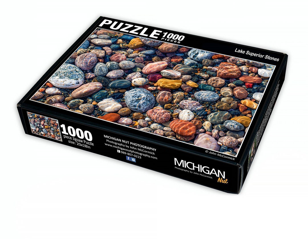 Michigan Puzzle - Lake Superior Stones - 1000 Piece Puzzle - by ...