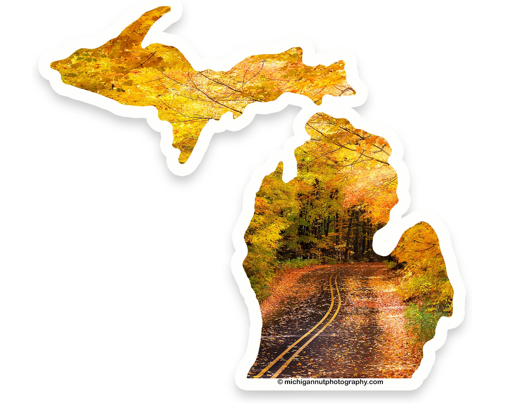 Michigan Sticker - Tunnel of Trees- Waterproof Vinyl Sticker - Etsy