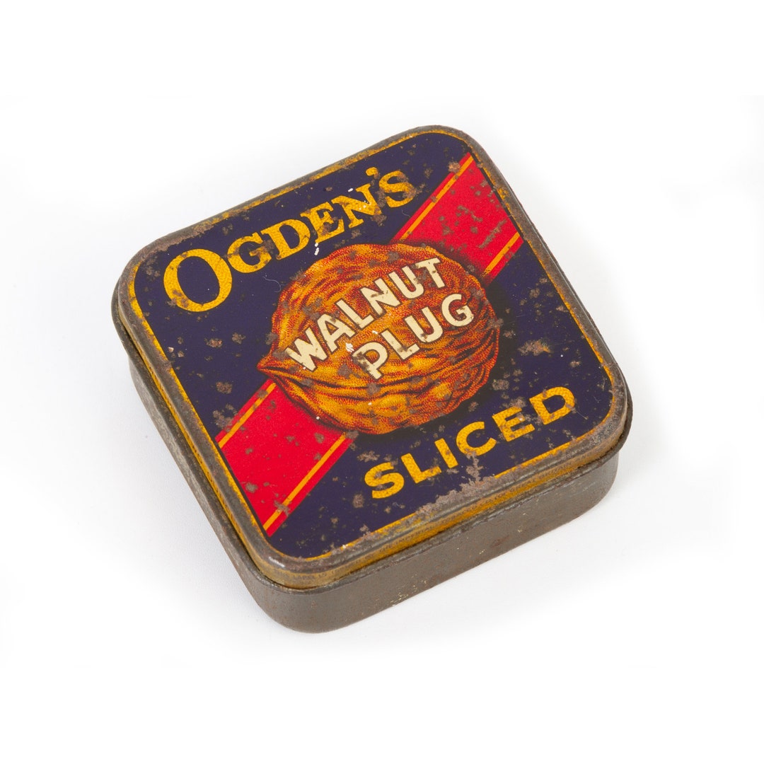 OGDEN'S Pocket Tobacco Tin 1950's 1960's Antique Vintage Small Square ...
