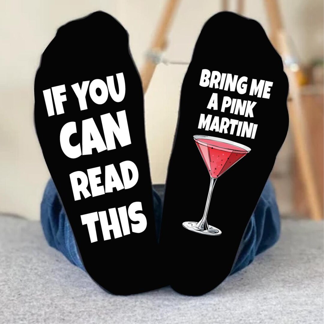 Pink Martini Socks - Bring Me a Martini Socks - Drink Lover Gift ...