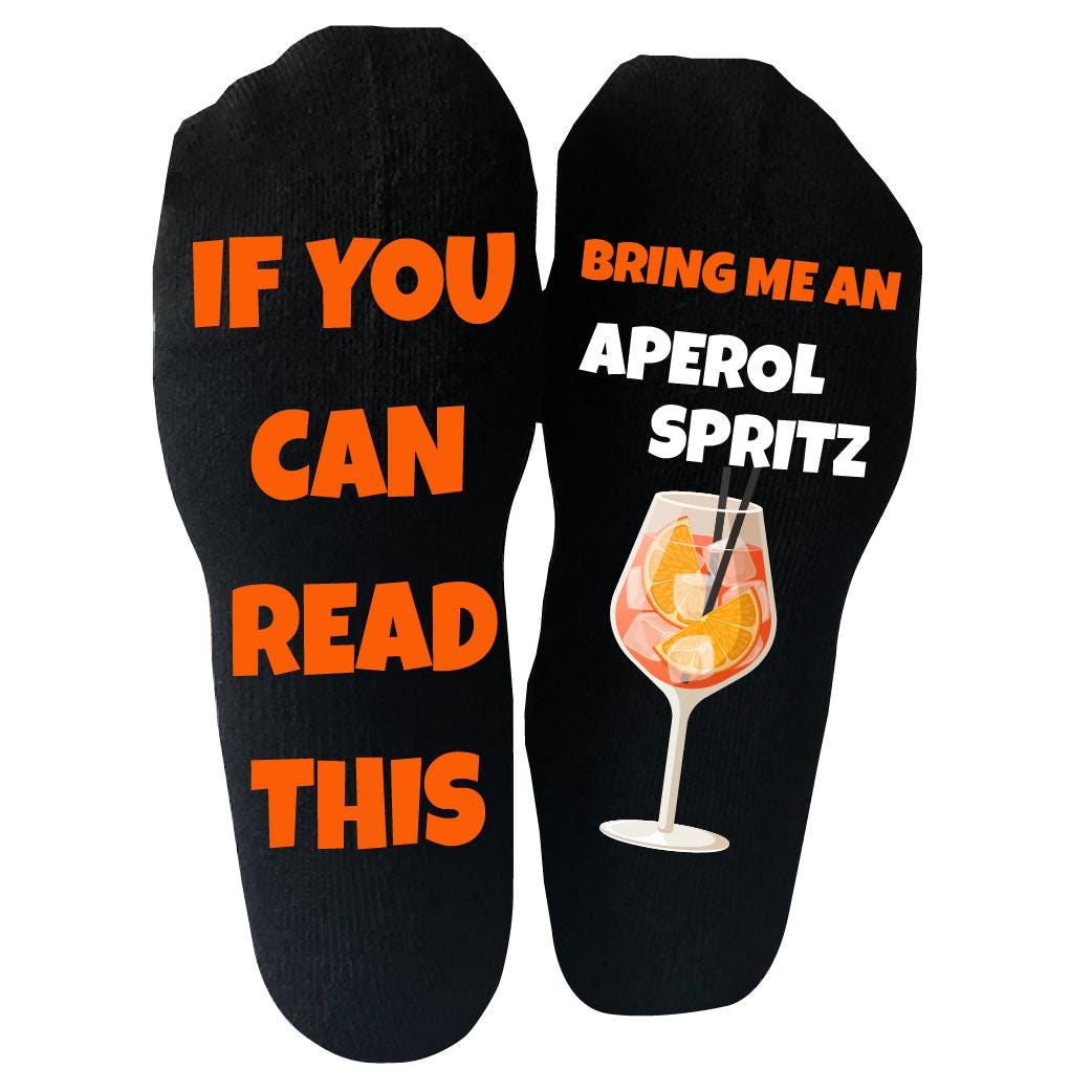 Aperol Spritz Socks, Socks for Women and Men, Novelty Funny Gifts - Etsy