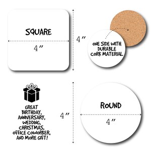 Custom Grandma Coasters, Mother’s Day Gift, 4pcs or 6pcs Set, Birthday ...