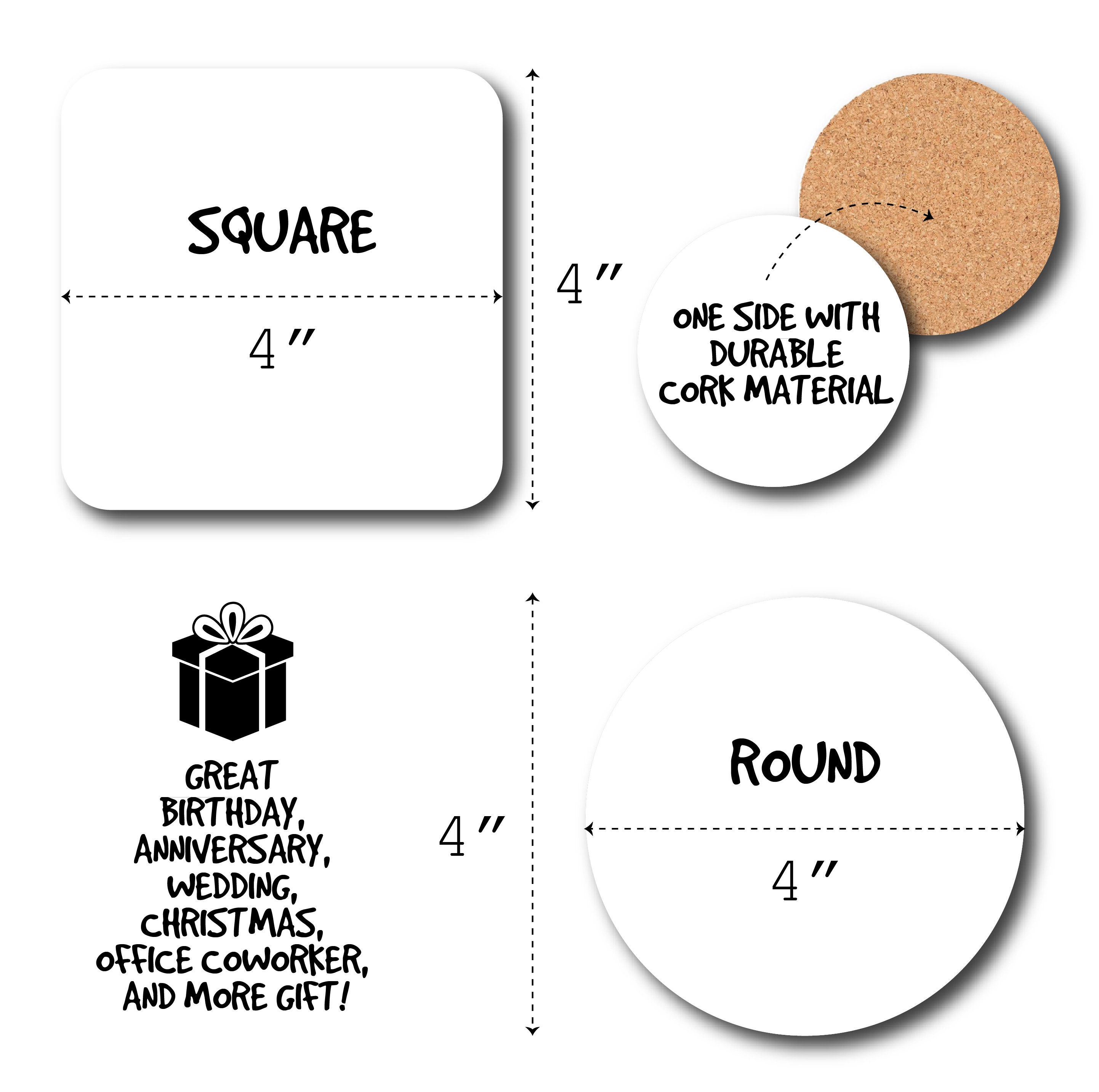 Custom Grandma Coasters, Floral MDF Drink Coaster Set - Etsy