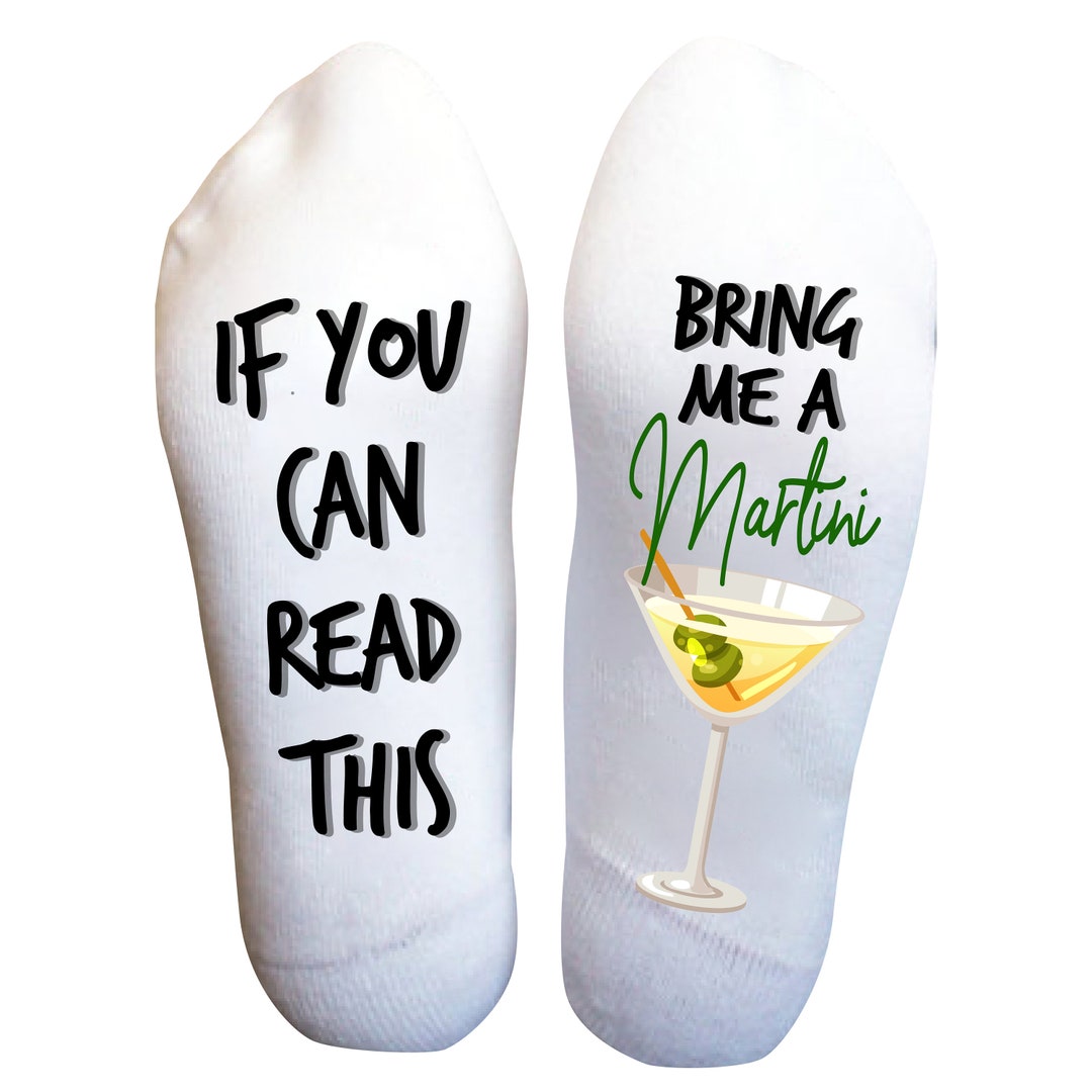 Bring Me a Martini Socks, Funny Novelty Gift - Etsy