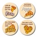 Pizza Coasters for Drinks, Birthday Gift, Movie Night Food, Birthday ...